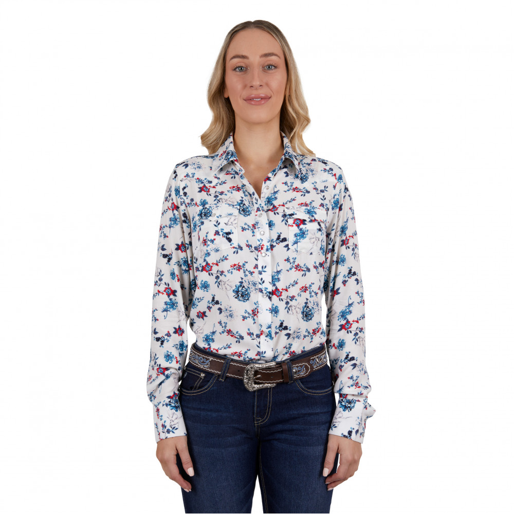 Pure Western Wms Flora LSShirt