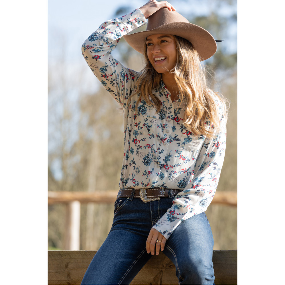 Pure Western Wms Flora LSShirt