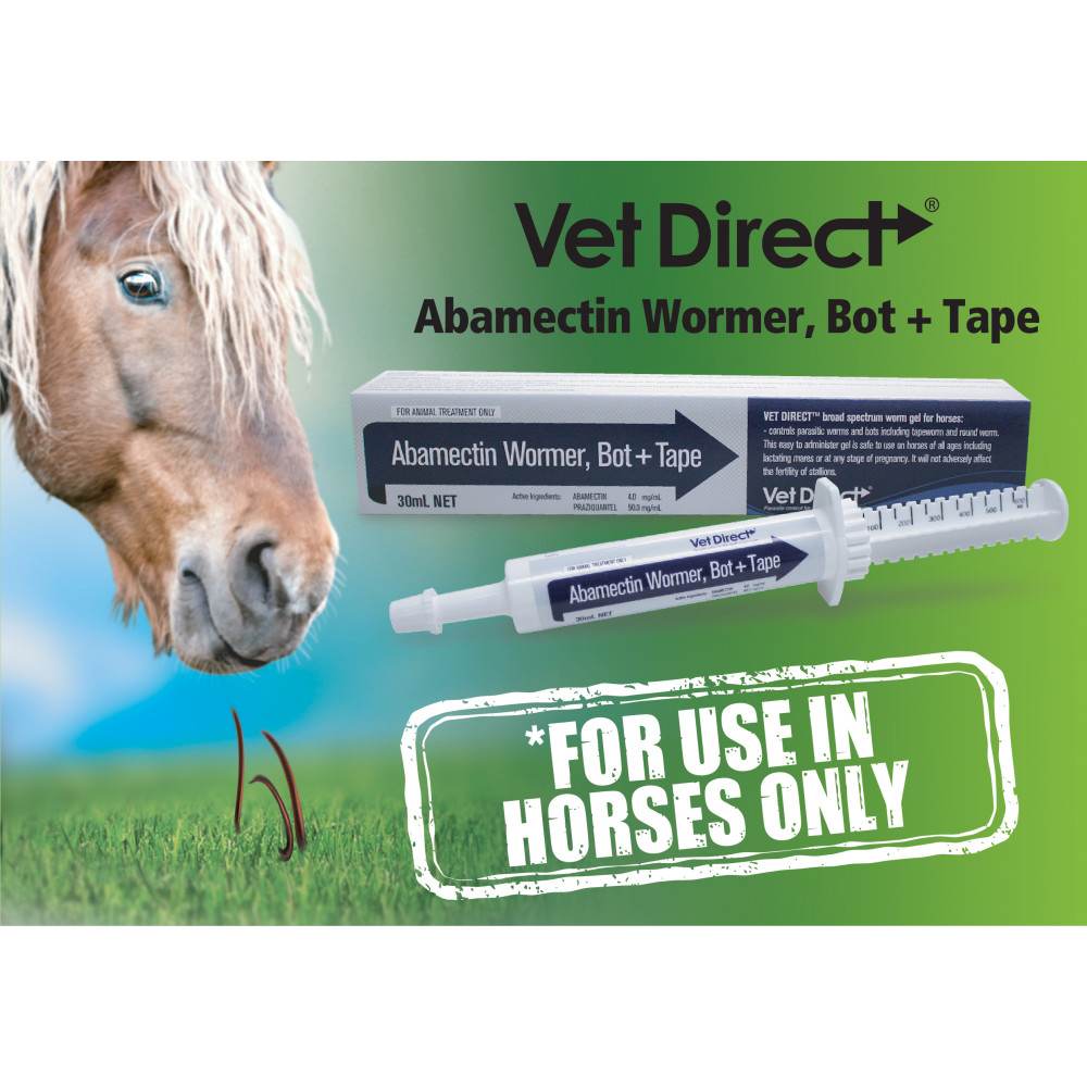 Vet Direct Abamectin Wormer, Bot + Tape