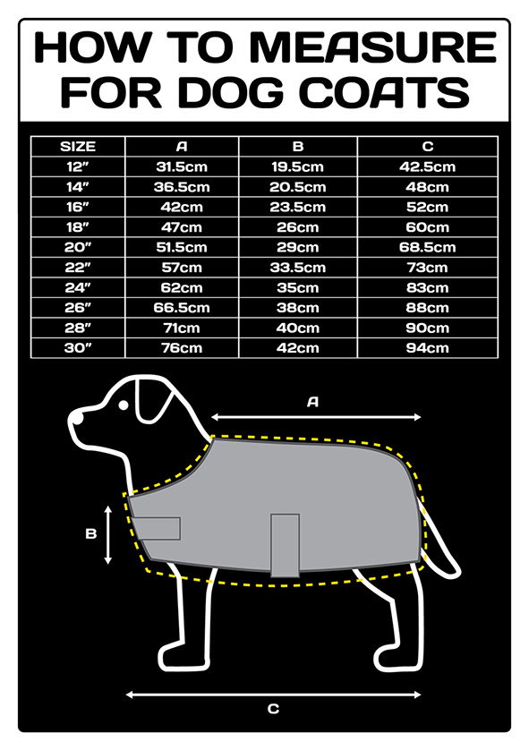 Outback Oilskin Dog Coat Size Chart at Emma Rouse blog