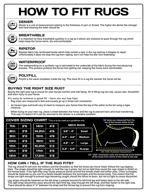 Shires Horse Rug Size Guide at Eileen Perry blog